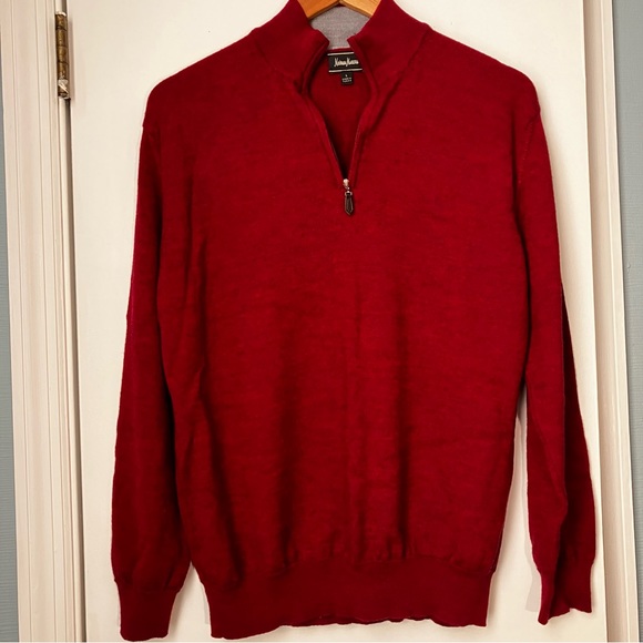 Neiman Marcus | Sweaters | Neiman Marcus Quarter Zip Merino Wool ...